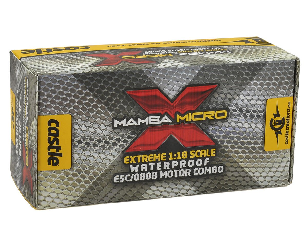 Castle Creations Mamba Micro X 1/18th Scale Brushless Combo (4100KV) – Mike's Hobby