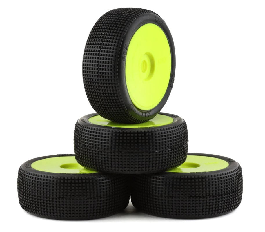 TZO-TZ402US-Y-N TZO Tires 402 1/8 Buggy Non-Glued Tire Set (Yellow) (4 ...