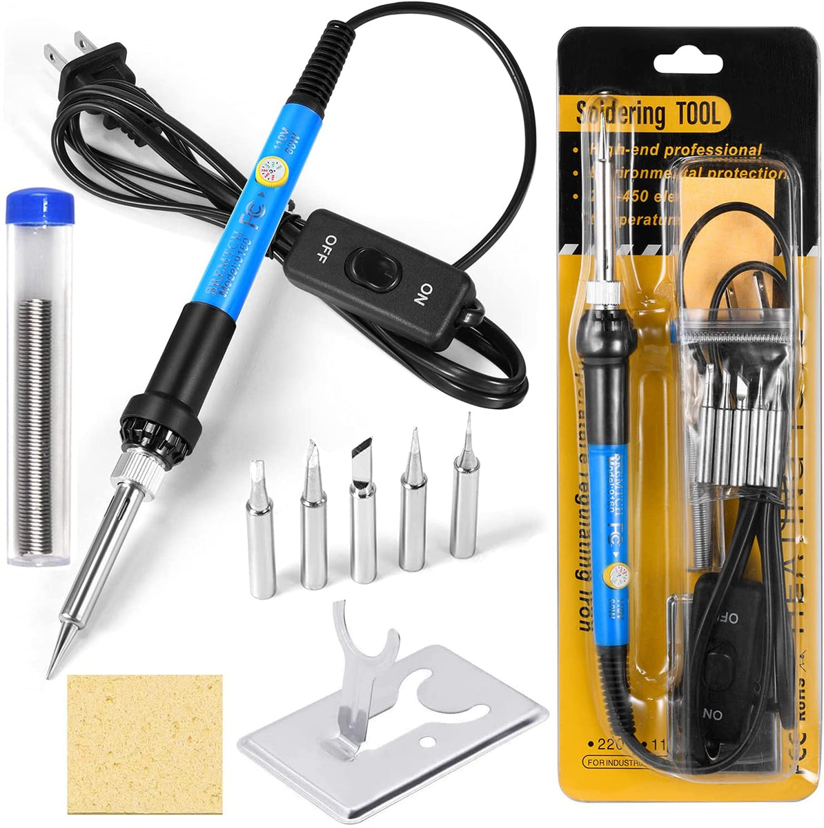 Soldering Iron Kit Electronics, 60W Small Soldering Gun – Mike's Hobby